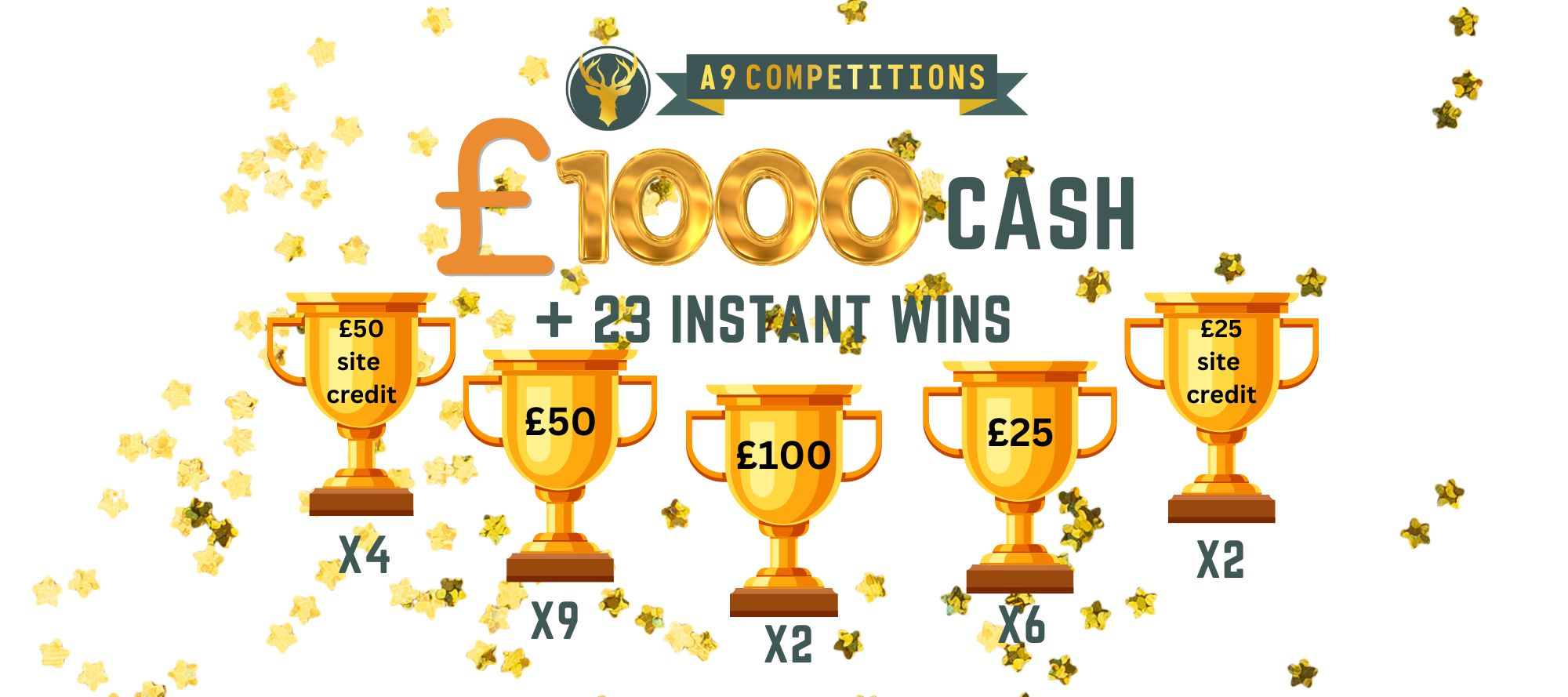 £1000 CASH + INSTANT WINS – A9 Competitions