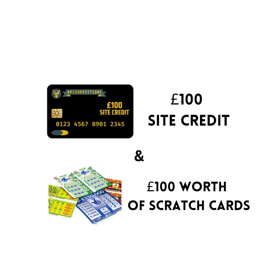 £100 cash or scratch cards & £100 site credit – A9 Competitions