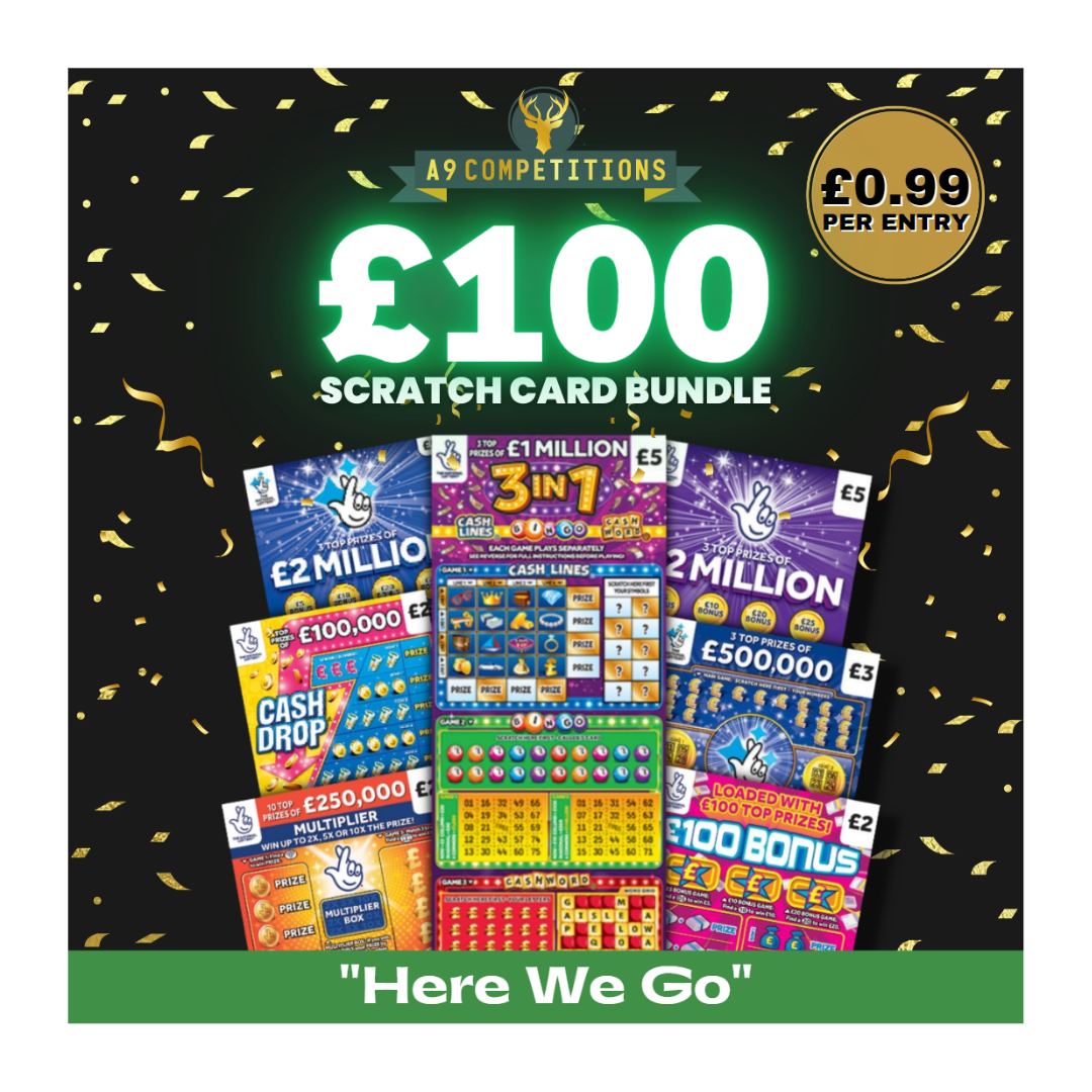 £100 Scratch Card Bundle (Cash option) – A9 Competitions