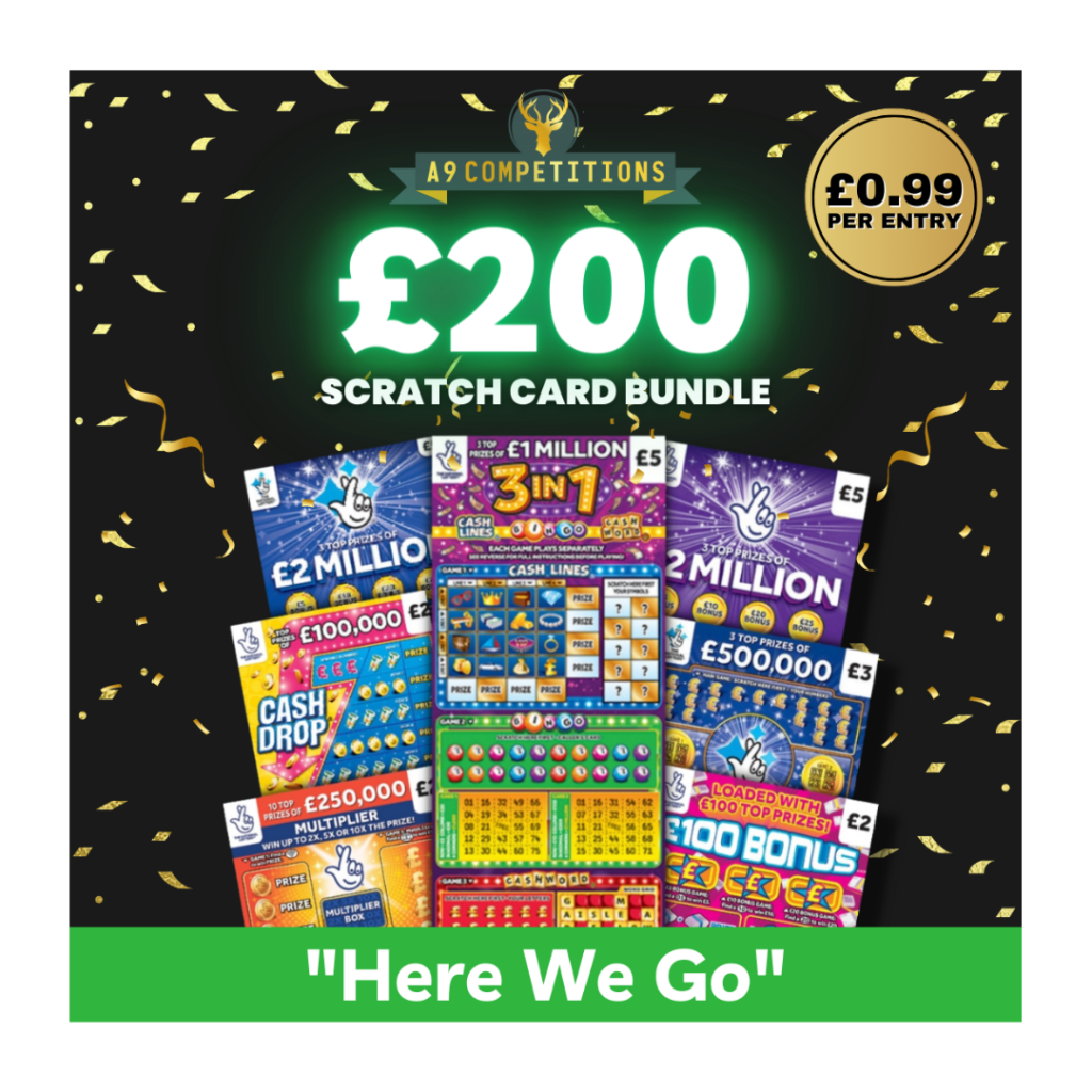 £200 Scratch Card Bundle (or £200 cash alternative) – A9 Competitions