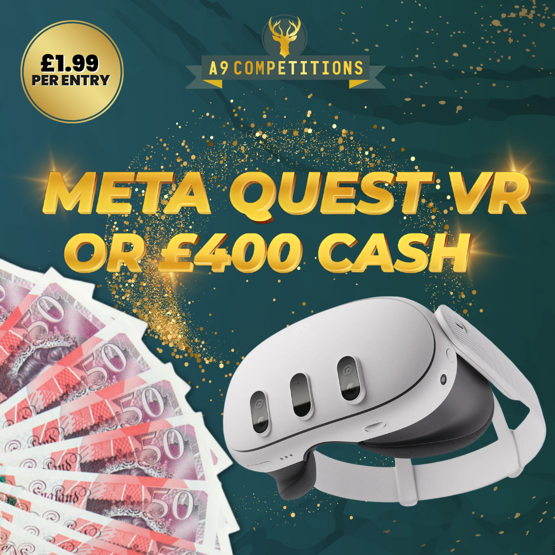 META QUEST 3 128 GB VR REALITY HEADSET OR £400 CASH – A9 Competitions