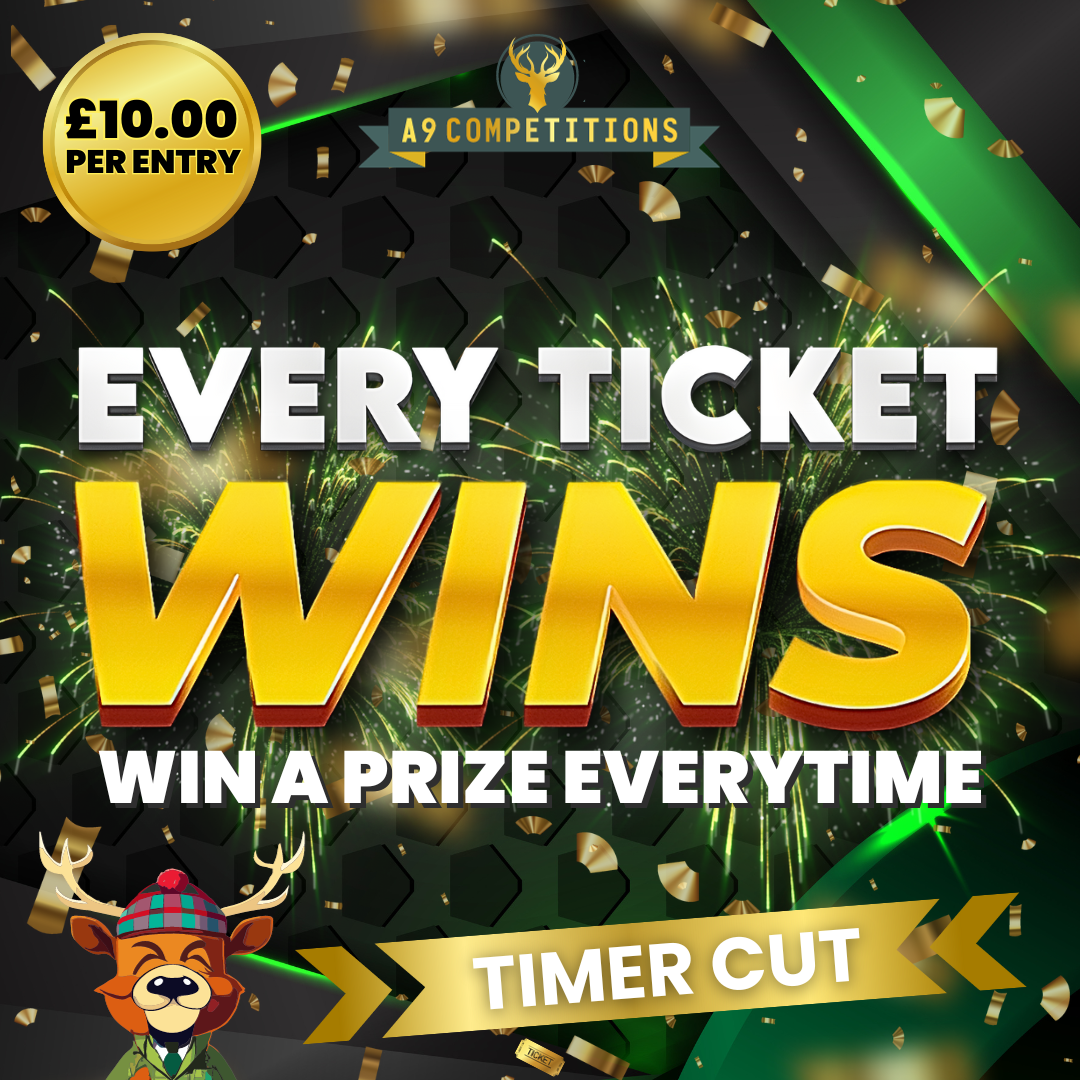 EVERY TICKET WINS! £5 MINIMUM WIN – A9 Competitions