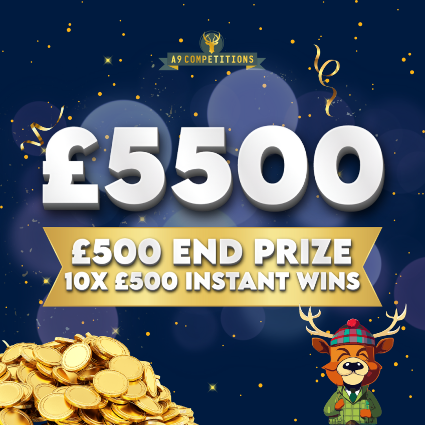 £5500 PRIZE POT – 10 X £500 INSTANT WINS | £500 END PRIZE – A9 Competitions